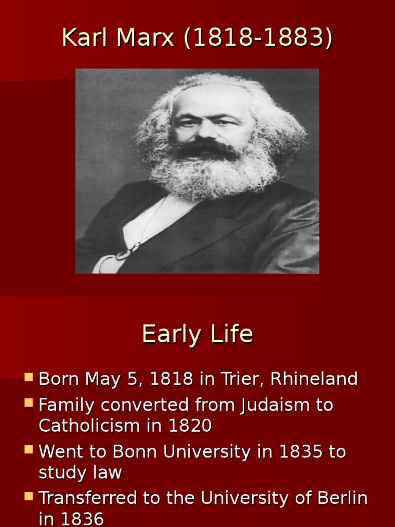 Marx Biography | PDF | Friedrich Engels | Karl Marx