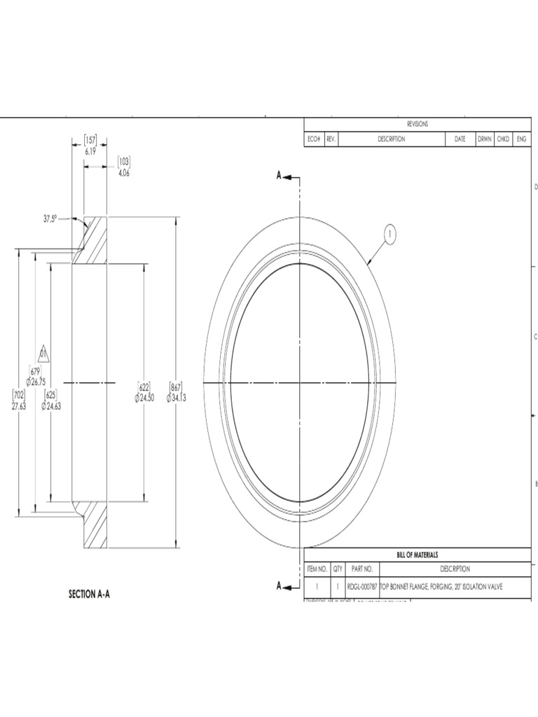 20inch Top Bonnet Flange | PDF