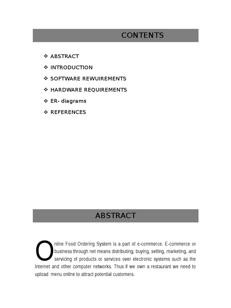 Online Food Ordering System Overview | PDF | Menu | Internet