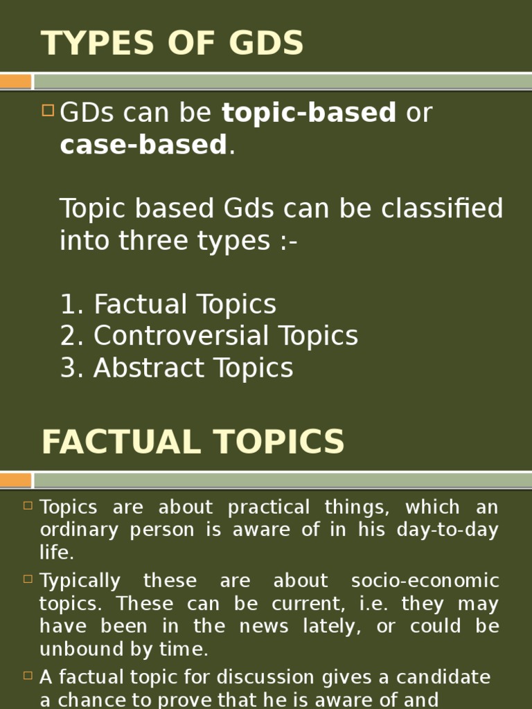 Types of GDs | PDF