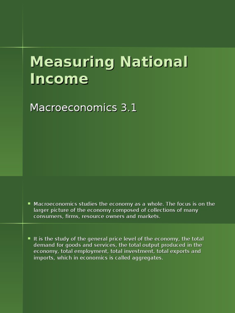 Measuring National Income | PDF | Measures Of National Income And ...