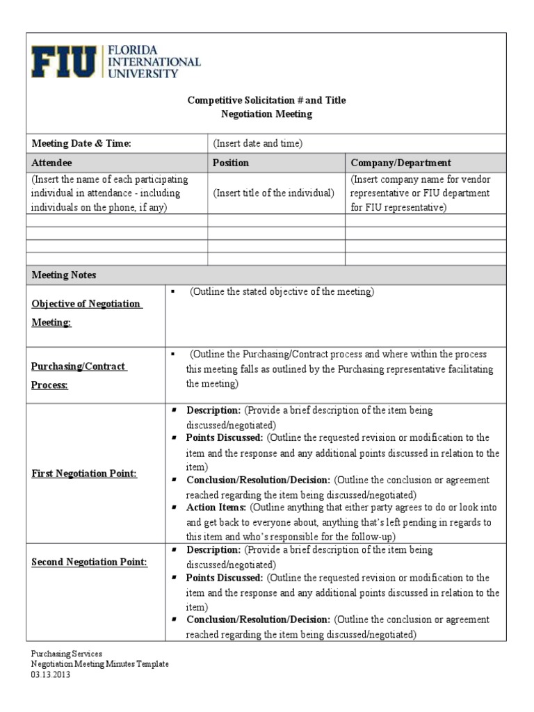 Negotiation Meeting Minutes | PDF | Negotiation | Government