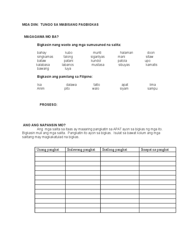 Mga Diin | PDF