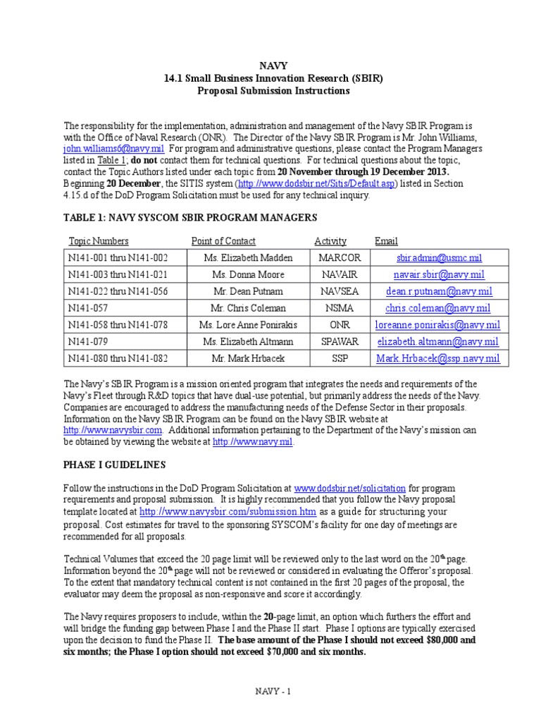 Small Business Innovation Research (SBIR) | PDF