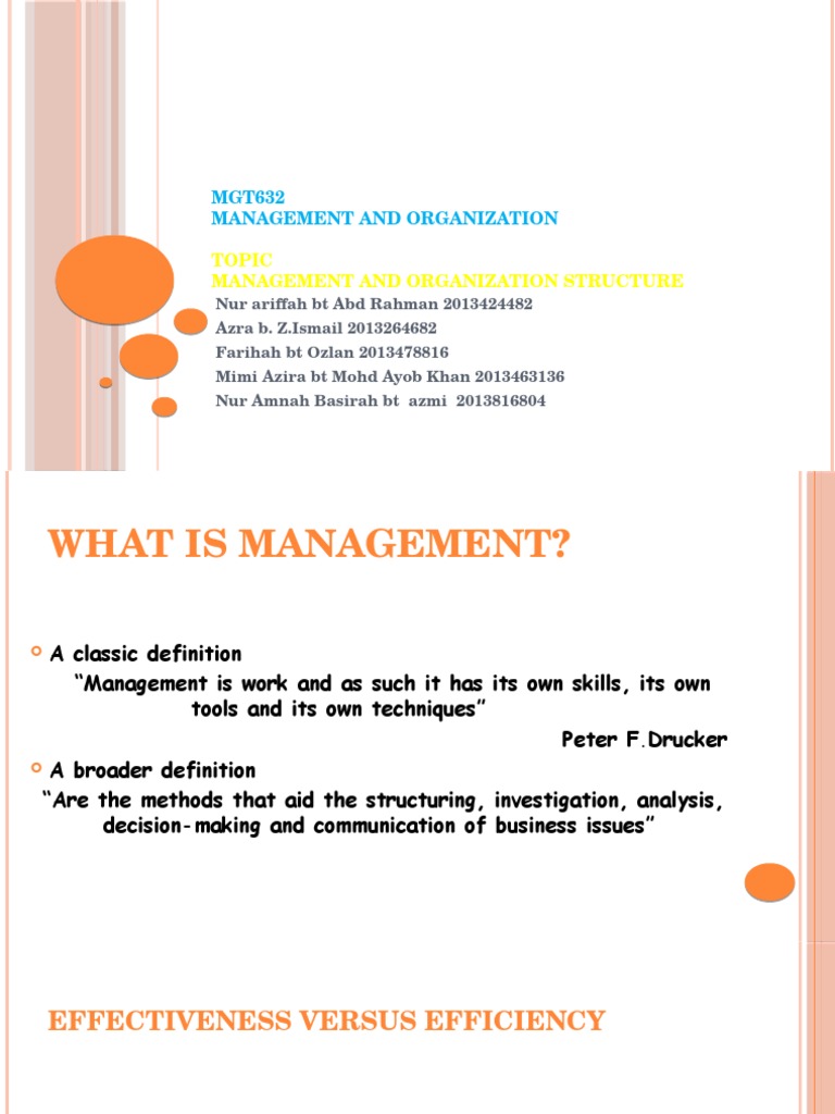 Topic Management and Organization Structure | Download Free PDF ...
