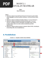 MODUL 1 - Pengenalan Matlab | PDF