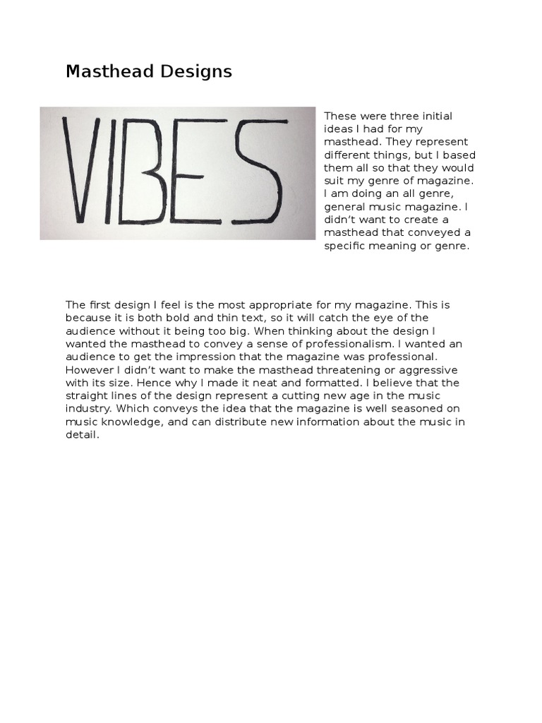 Masthead Designs | Typography | Communication