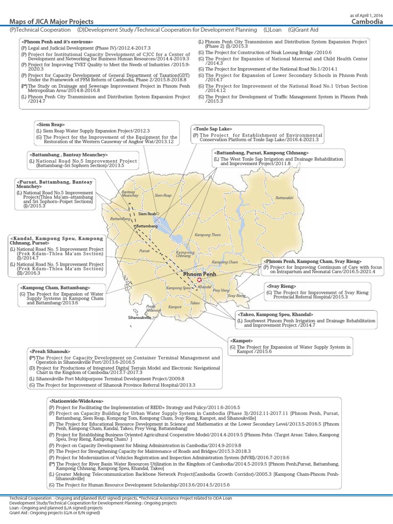 Maps of JICA Major Projects | PDF | Phnom Penh | Cambodia