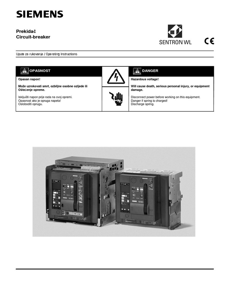CIRCUIT-BREAKER 3WL-Operating Instruction | PDF | Electrical Connector ...