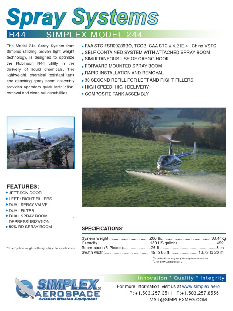 244 R44 Spray System | PDF
