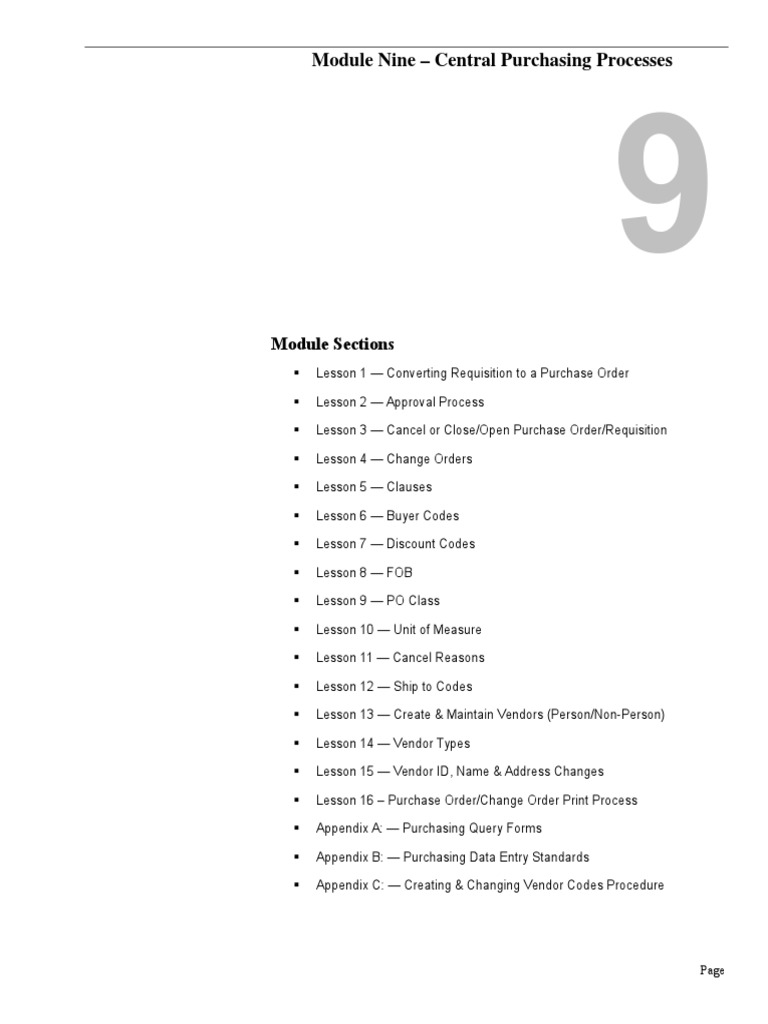 Central Purchasing Processes | PDF | Business