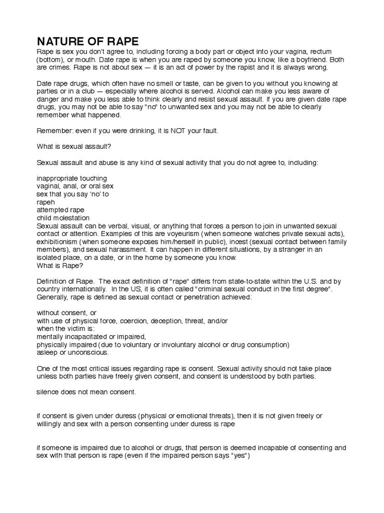 Rape!!! | PDF | Rape | Consent
