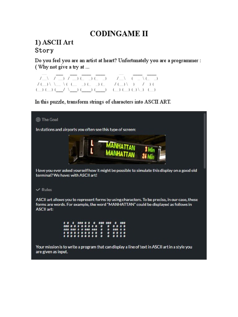 Codingame II | PDF | String (Computer Science) | Theoretical Computer Science