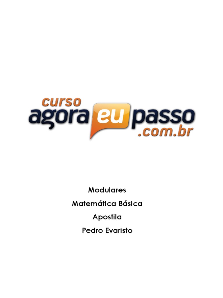 AEP Modular Matematica Basica Apostila Pedro Evaristo PDF | PDF ...
