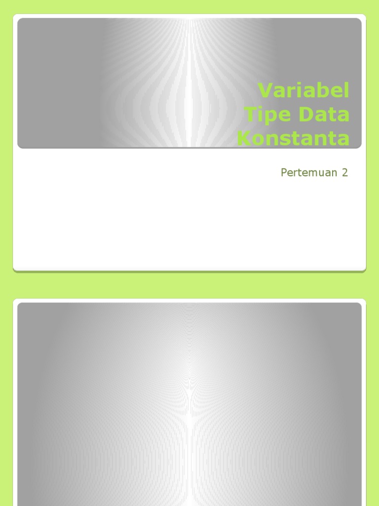 Dasar Variabel dan Tipe Data | PDF