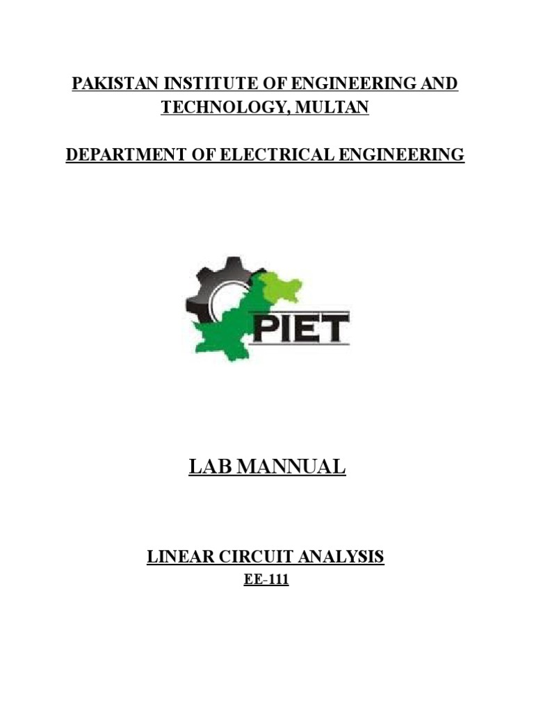 LCA Lab Manual | PDF | Resistor | Electrical Network