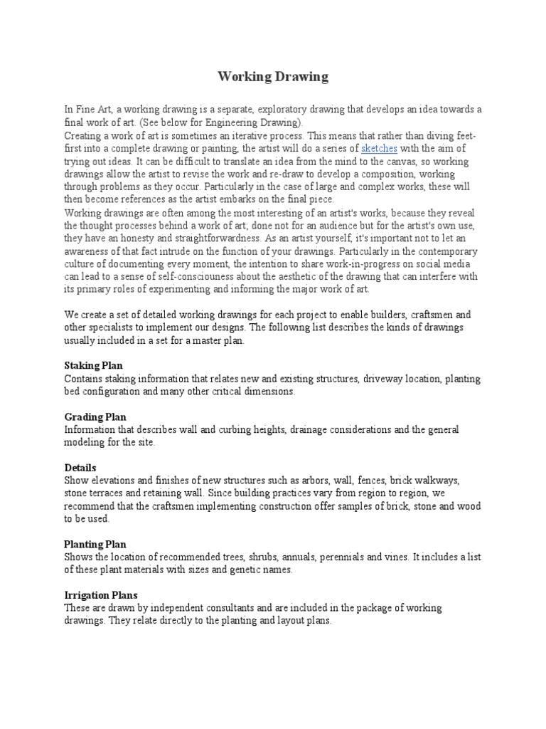 Working Drawing: Staking Plan | Download Free PDF | Drawing | Technical ...