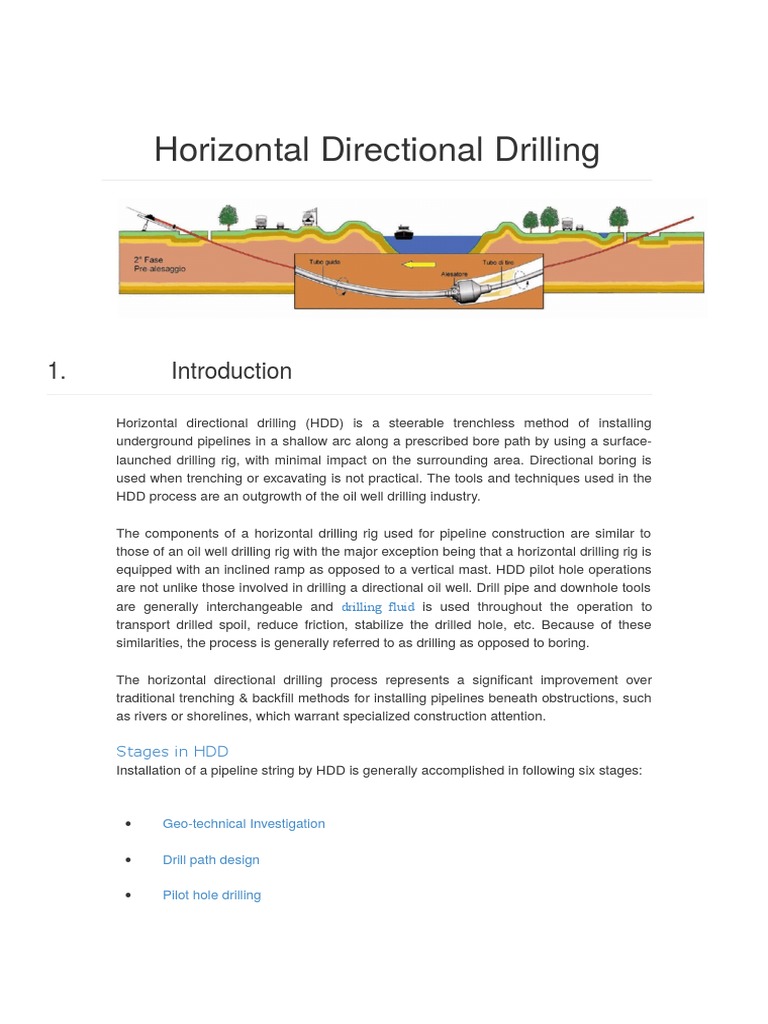 Introduction To HDD | PDF | Oil Well | Pipe (Fluid Conveyance)