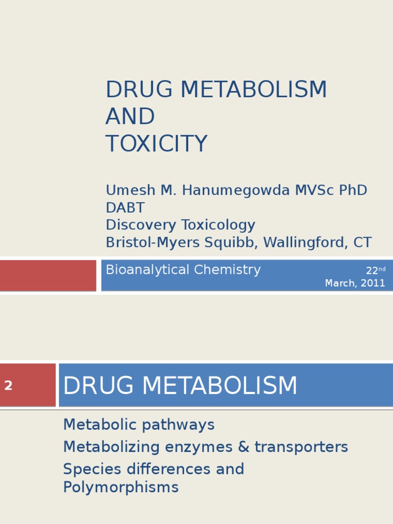 Drug Metabolism and Toxicity | PDF | Drug Metabolism | Reactive Oxygen ...