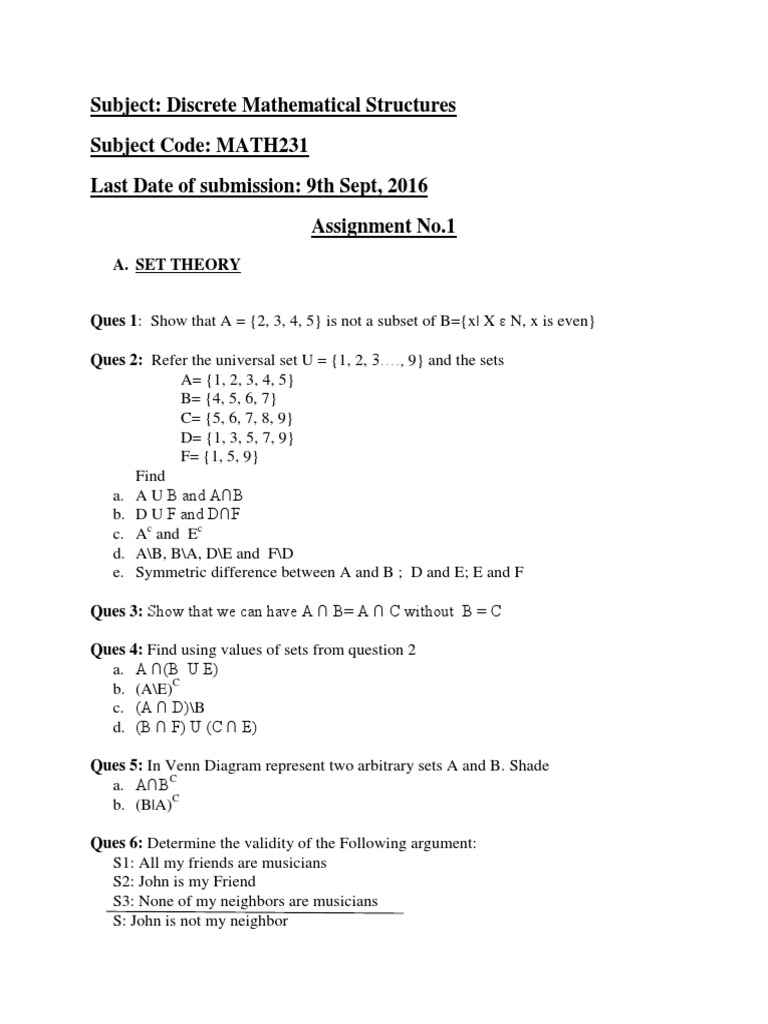 DM Assignment 1 OSS | PDF | Function (Mathematics) | Integer
