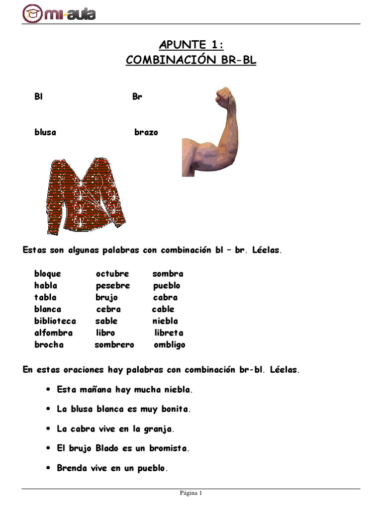 Apunte-1 Grupos Consonantico BR BL Nb1lyc1-8 2 PDF | PDF