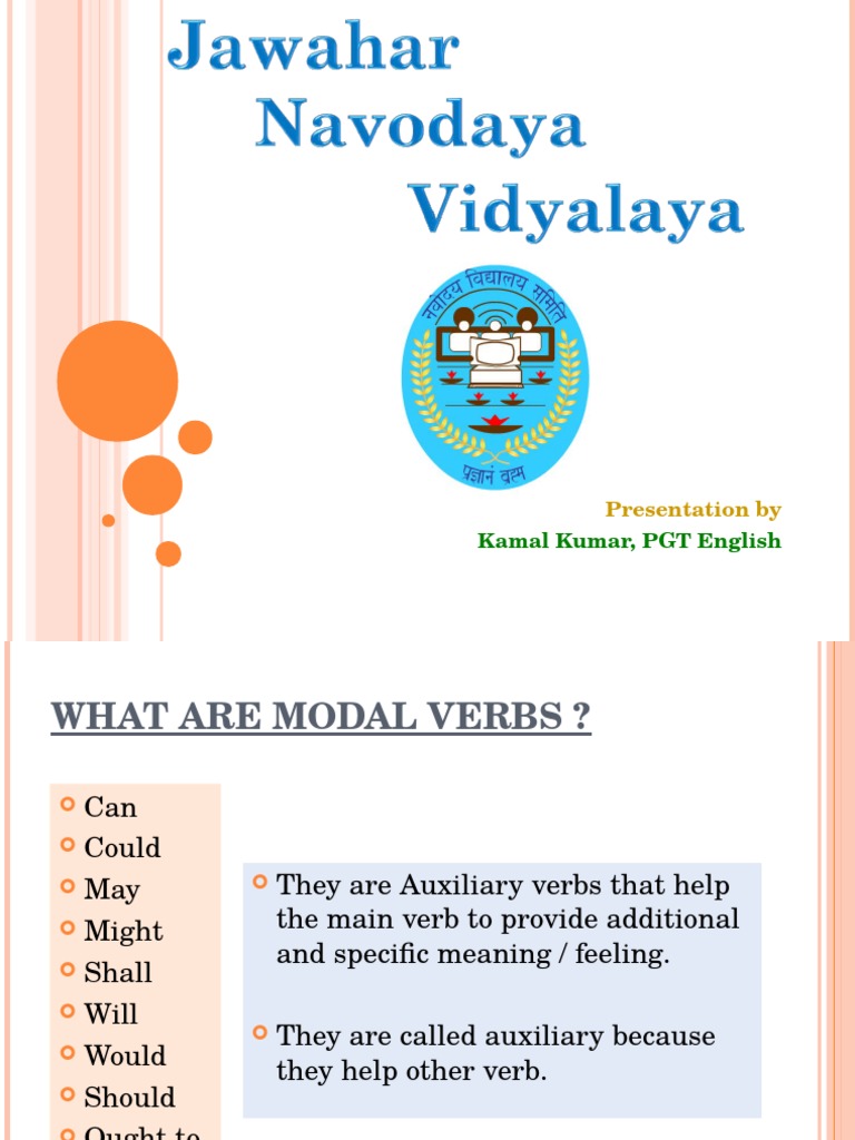 Understanding Modal Verbs for Class 10 | PDF | Verb | Grammar