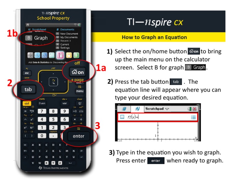 Graphing Equations on TI-Nspire CX | PDF | Teaching Methods & Materials
