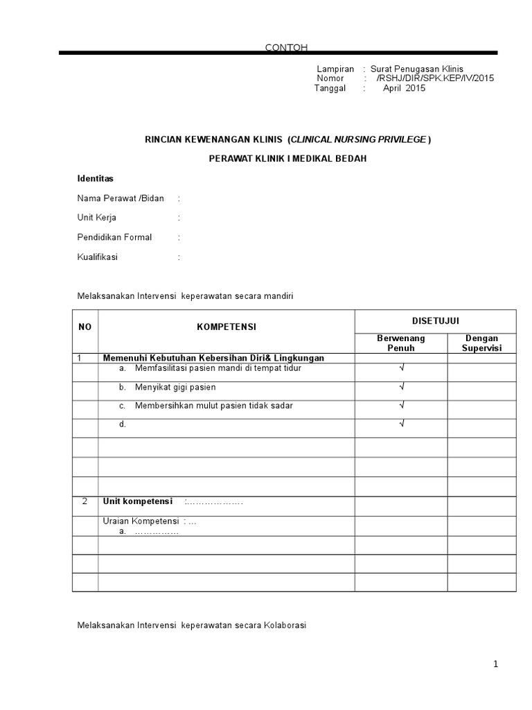 Contoh Lampiran SPK PK I | PDF