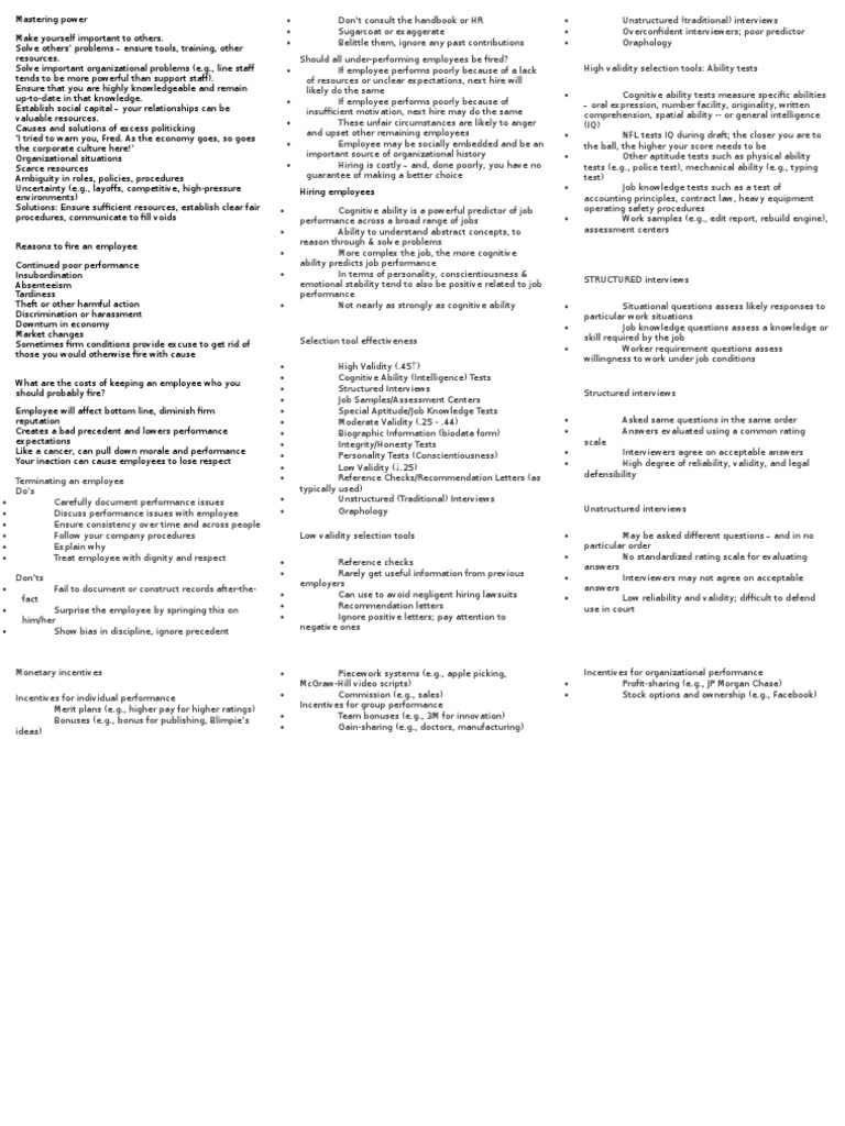 Leadership Cheatsheet | PDF | Intelligence Quotient | Test (Assessment)