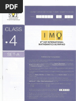 Imo Class4 Sample Paper | PDF | Teaching Mathematics | Science