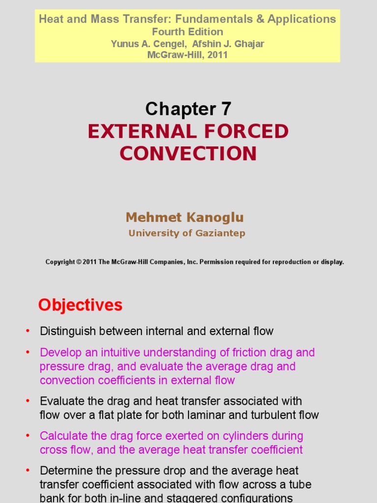 Heat 4e Chap07 Lecture | PDF | Drag (Physics) | Reynolds Number