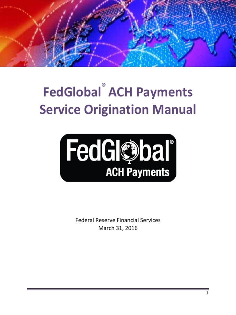 Fedach Global Service Orig Manual | Download Free PDF | Dodd–Frank Wall ...