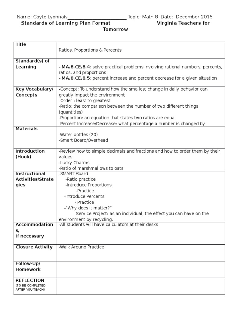 Service Project Lesson Plan | PDF