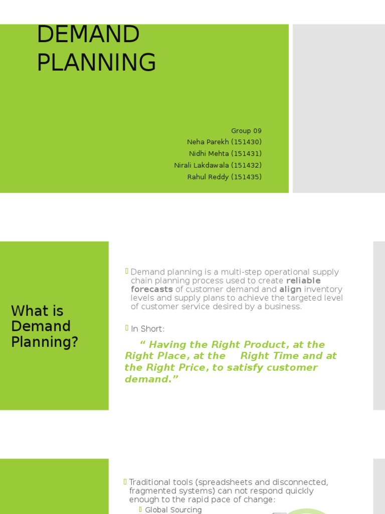 Demand Planning | PDF | Supply Chain | Forecasting