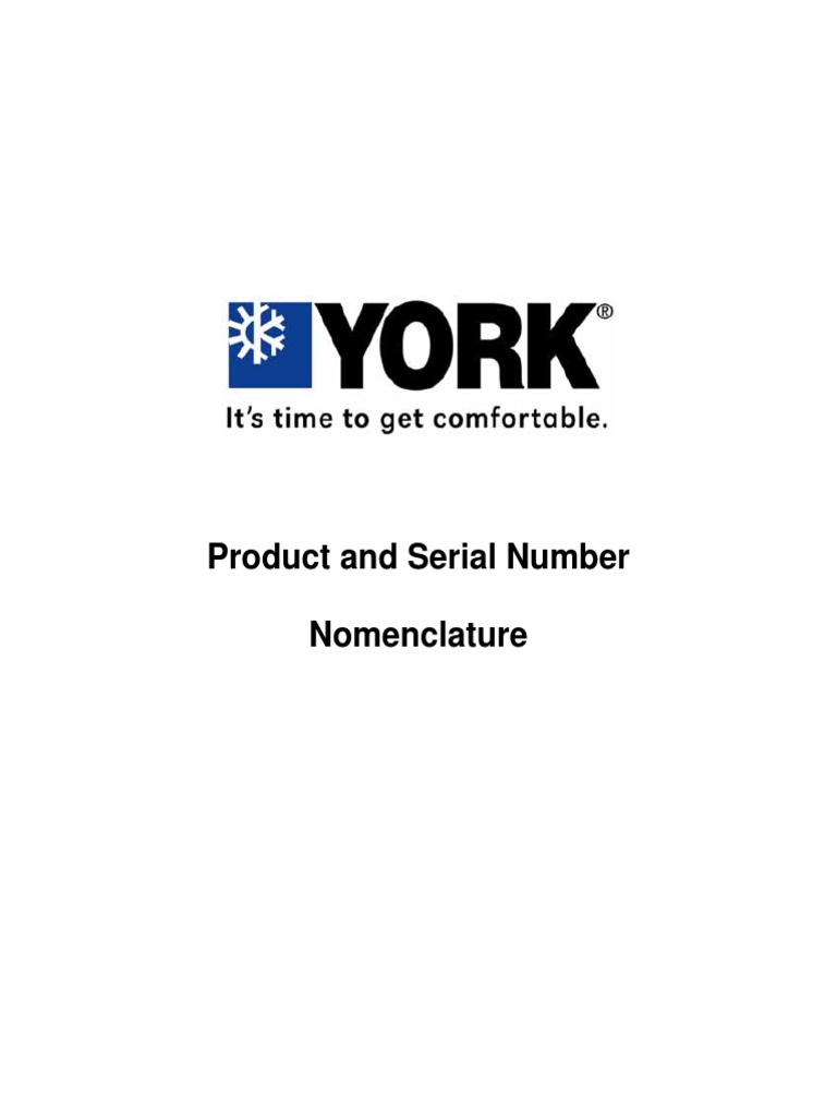 York HVAC Product Nomenclature Guide | PDF | Heating, Ventilating, And ...