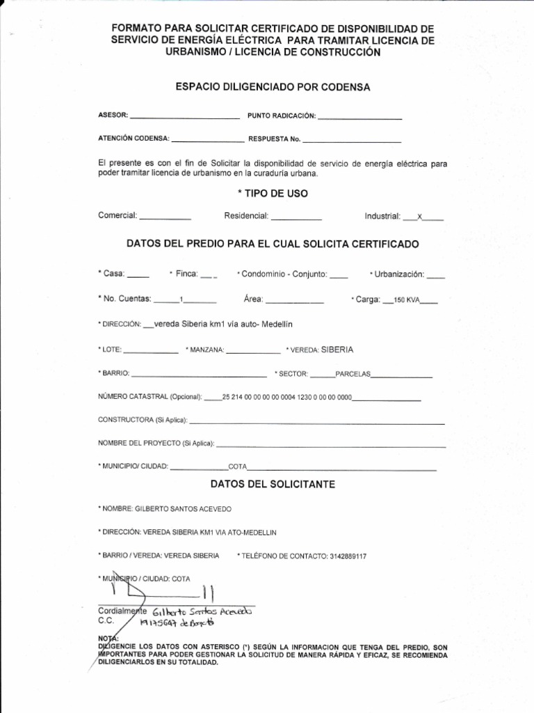 Factibilidad Codensa | PDF