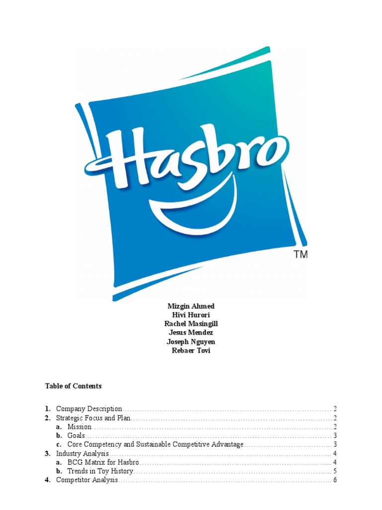 Hasbro Marketing Plan | Download Free PDF | Hasbro | Toys
