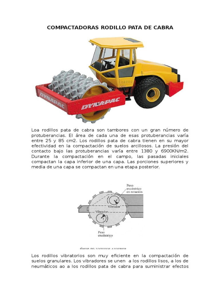 Compactadoras Rodillo Pata de Cabra
