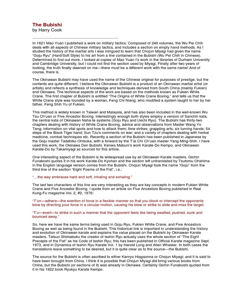 Insights into the Okinawan Bubishi | PDF | Karate | East Asian Martial Arts