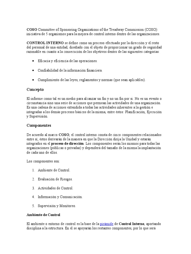 COSO Committee of Sponsoring Organizations of The Treadway Commission ...