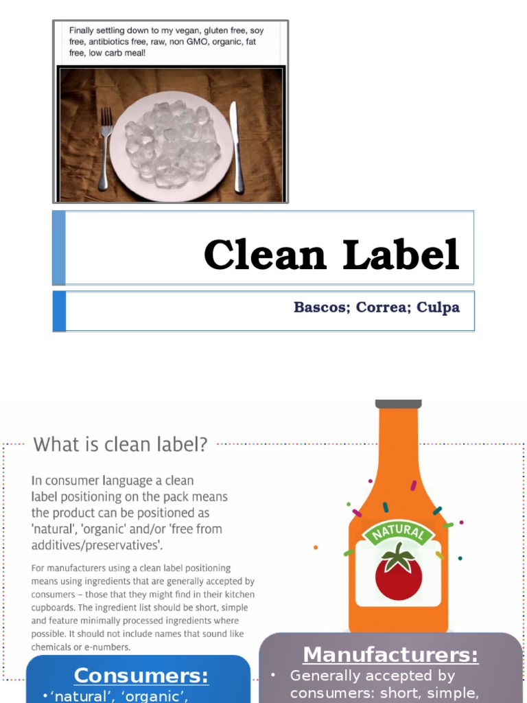 Clean Label Report | Foods | Food And Drink