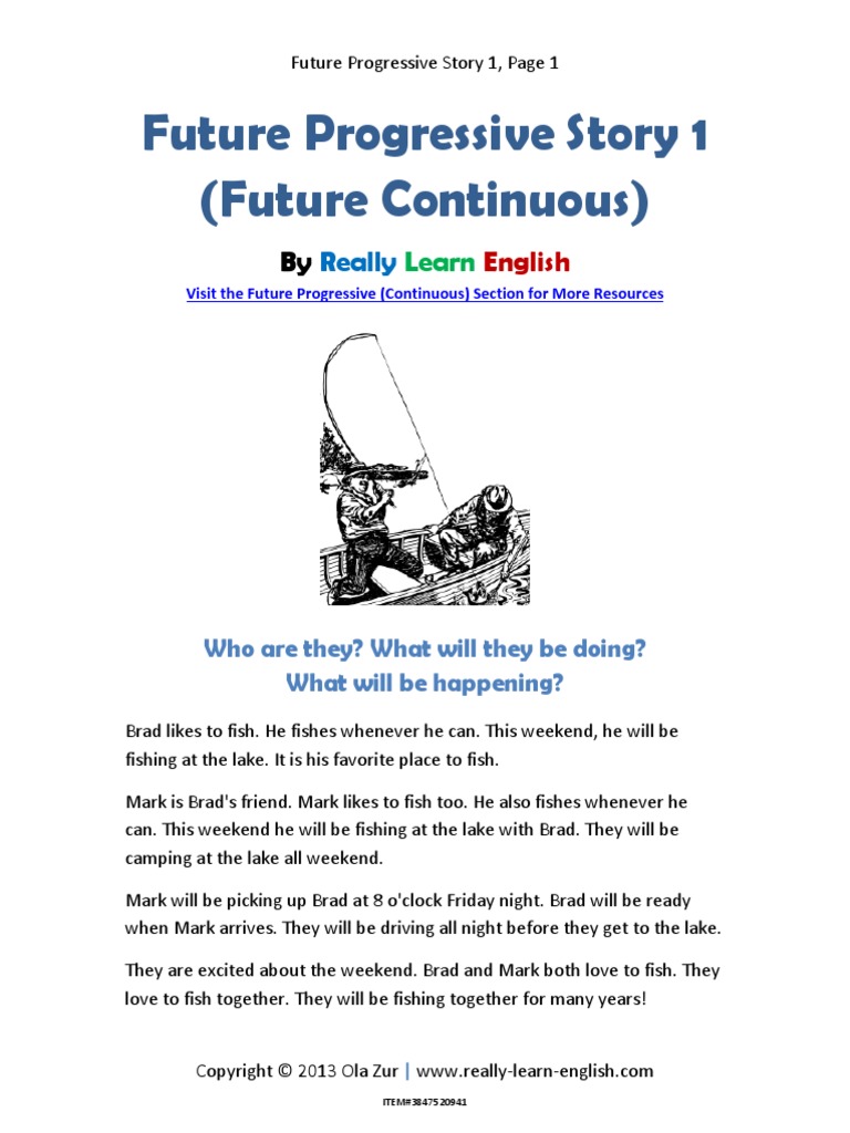 Future Progressive Story 1 | PDF | Question | Grammar