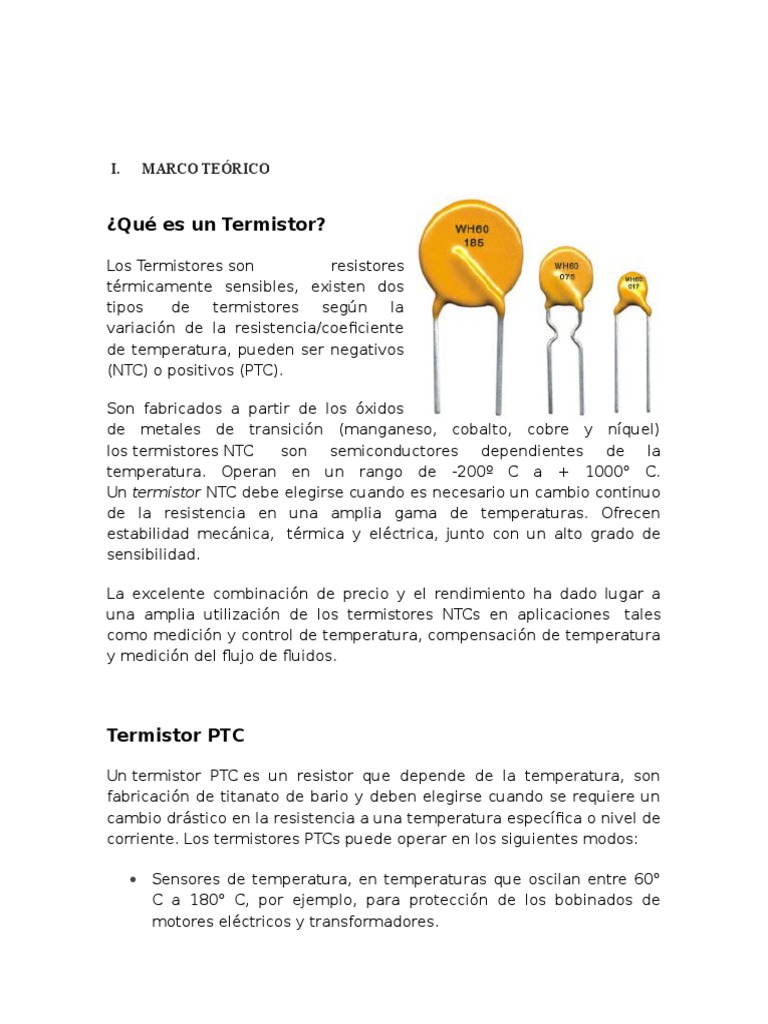 Qué Es Un Termistor | PDF | Transistor | Electricidad