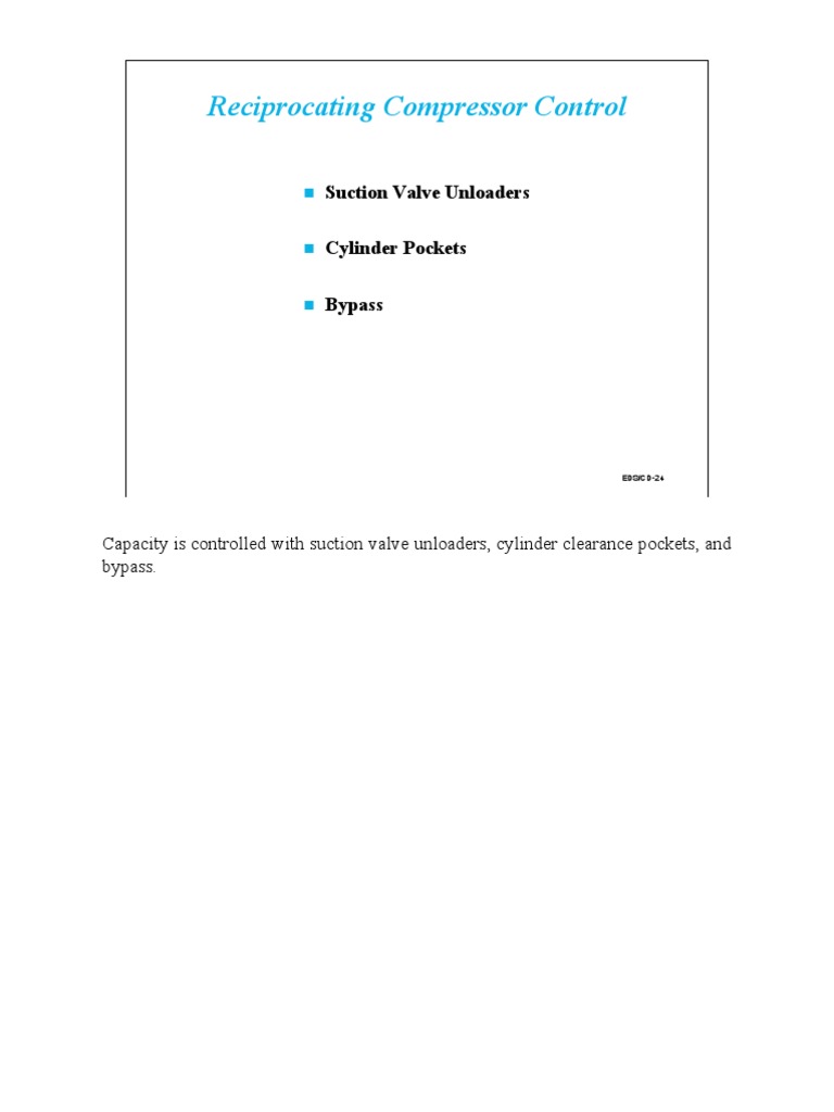 Reciprocating Compressor Capacity Control Methods | PDF