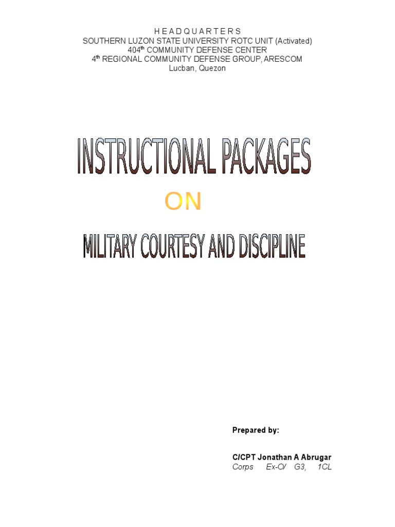 Military Courtesy and Discipline (IP) | PDF | Officer (Armed Forces) | Flag