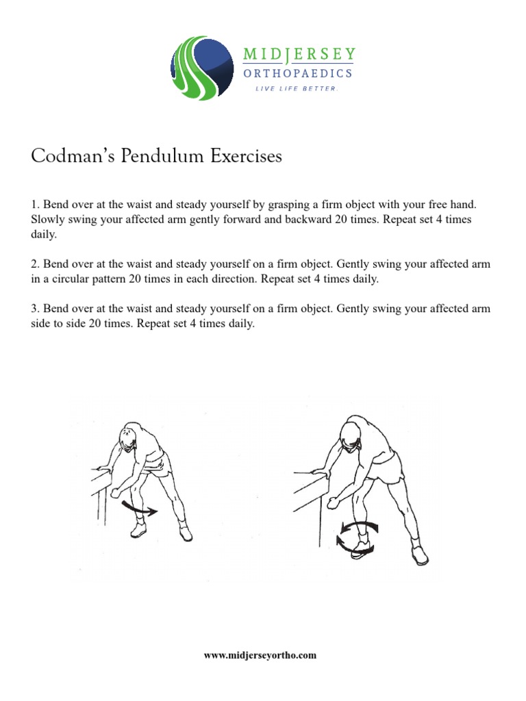 Codman's Pendulum Exercises | PDF
