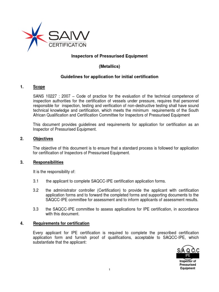 SAQCC IPE Initial Certification Metallics | PDF | Nondestructive ...