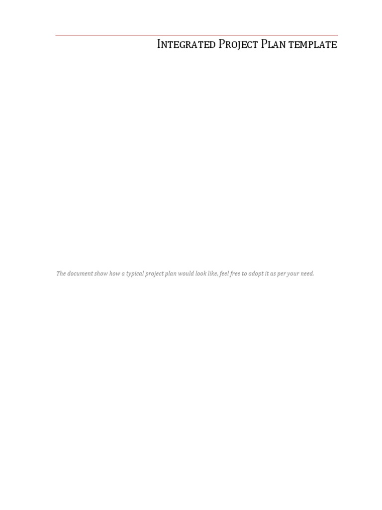 Integrated Project Plan Template Ver 2 3 | PDF | Procurement | Inventory