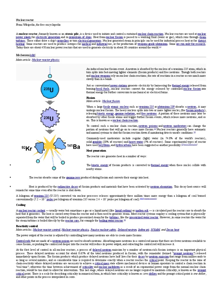 Nuclear reactor basics | PDF | Nuclear Reactor | Nuclear Fission