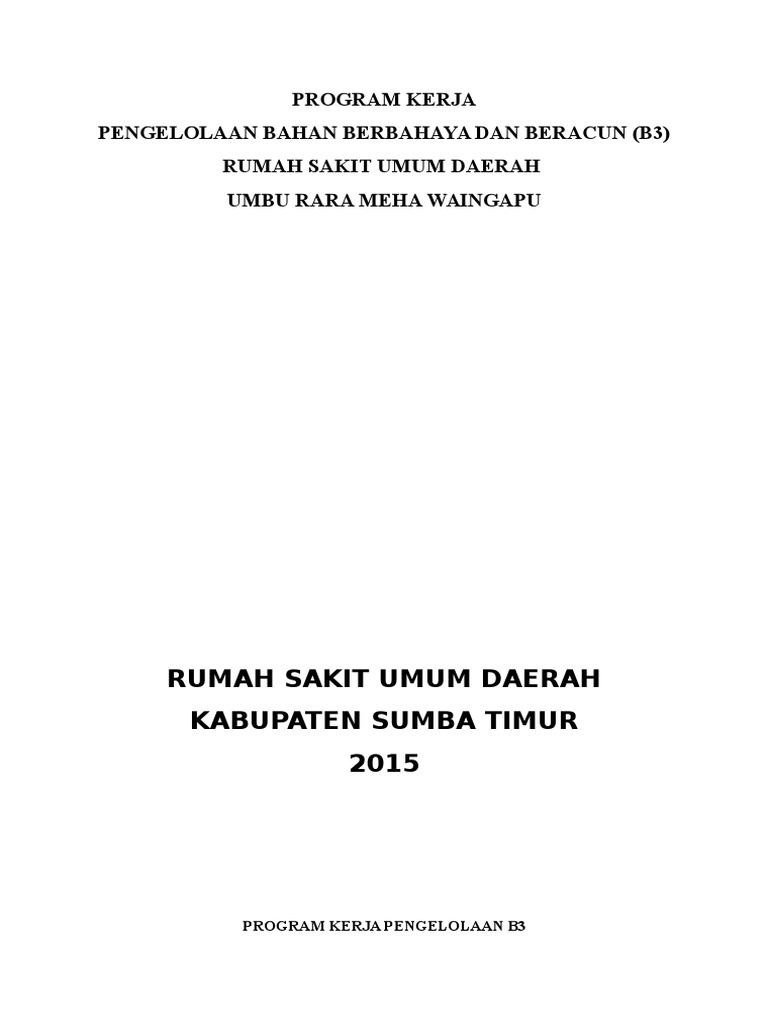 Program Kerja b3 | PDF | Bisnis